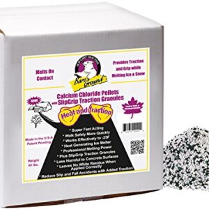 Bare Ground CCPSG-40 Calcium Chloride Snow and Ice Melt Pellets with Traction Granules, 40 lbs