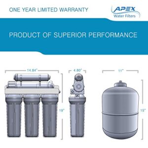 Apex MR-5050 5-Stage Reverse Osmosis Water Filtration System - Super Advanced Water Purification System - Provide Safe Healthy Contamination-free Purified Drinking Water | 50 GPD