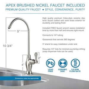 Apex MR-5050 5-Stage Reverse Osmosis Water Filtration System - Super Advanced Water Purification System - Provide Safe Healthy Contamination-free Purified Drinking Water | 50 GPD