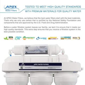 Apex MR-5050 5-Stage Reverse Osmosis Water Filtration System - Super Advanced Water Purification System - Provide Safe Healthy Contamination-free Purified Drinking Water | 50 GPD