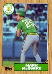 1987 topps mark mcgwire baseball card #366