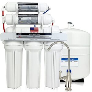 apex water systems mr-6050 6 stage alkaline mineral ph+ with 50 gpd reverse osmosis drinking water filter system which removes sediment rust, chlorine, chloramine, pesticides (proudly made in usa)