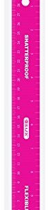 BAZIC 12-Inch (30cm) Shatterproof Flexible Ruler, Case of 24