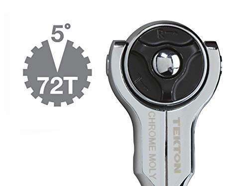 TEKTON 3/8 Inch Drive x 9 Inch Swivel Head Quick-Release Ratchet | 1491