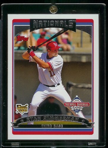 2006 Topps Ryan Zimmerman Washington Nationals Limited Edition Baseball Rookie Card - Shipped In Protective Screwdown Display Case!