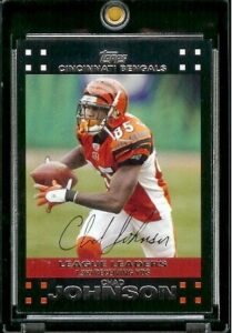 2007 topps league leaders football card #401 chad johnson