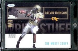 2007 sage hit football rookie card #3 calvin johnson