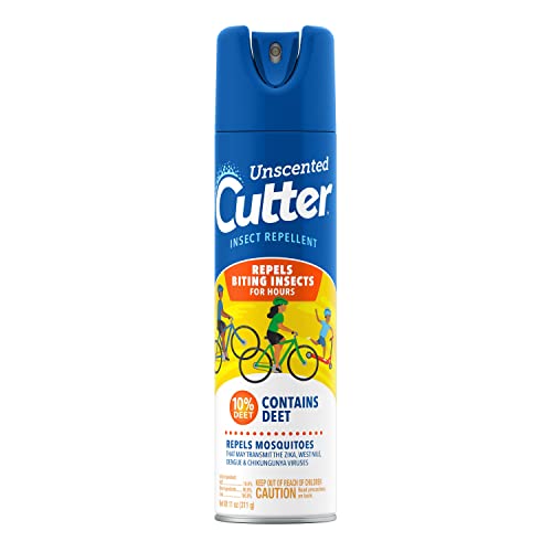 Cutter Insect Repellent 11 Ounces, Unscented Aerosol, Repels Mosquitoes Up To 10 Hours