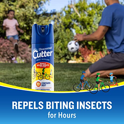 Cutter Insect Repellent 11 Ounces, Unscented Aerosol, Repels Mosquitoes Up To 10 Hours