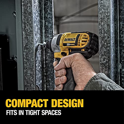 DEWALT 20V MAX* Impact Driver Kit, 4.0-Ah, 1/4-Inch (DCF885M2)