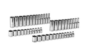 gearwrench 47 pc. 1/4" drive 6 pt. socket set, standard & deep, sae/metric - 80314d