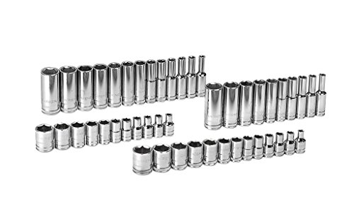 GEARWRENCH 47 Pc. 1/4" Drive 6 Pt. Socket Set, Standard & Deep, SAE/Metric - 80314D