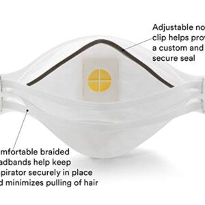 3M Aura Particulate Disposable Respirator 9211+ with Cool Flow Valve, N95, Smoke, Grinding, Sanding, Sawing, Sweeping, Woodworking, Dust, 10/Pack