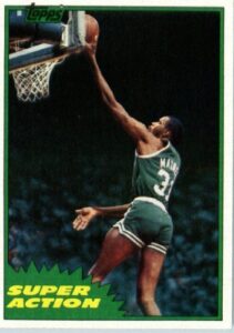 1981 topps basketball card (1981-82) #e107 cedric maxwell