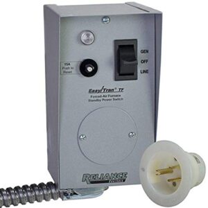 reliance controls tf201w easy/tran transfer switch, 2500 watts