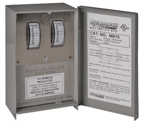 Reliance Controls MB75 Wattmeter Box