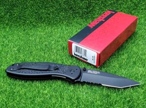 kershaw black tanto 40% serrated blur w/black anodized aluminum handle