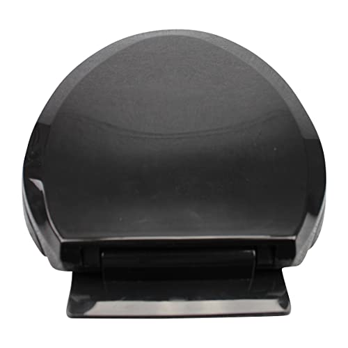 Renovators Supply Manufacturing Black Plastic Soft Close Elongated Toilet Seat Quiet-Close Lid, Contoured Seat Easy to Install and Clean, Grip-Tight Bumpers with Adjustable Mounting Hardware