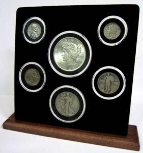 united states coins of yesteryear five coin set in air-tite display