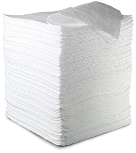 3m petroleum sorbent pad hp-156, high capacity,white, 17" x 19"