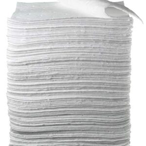 3M Petroleum Sorbent Pad HP-156, High Capacity,White, 17" X 19"