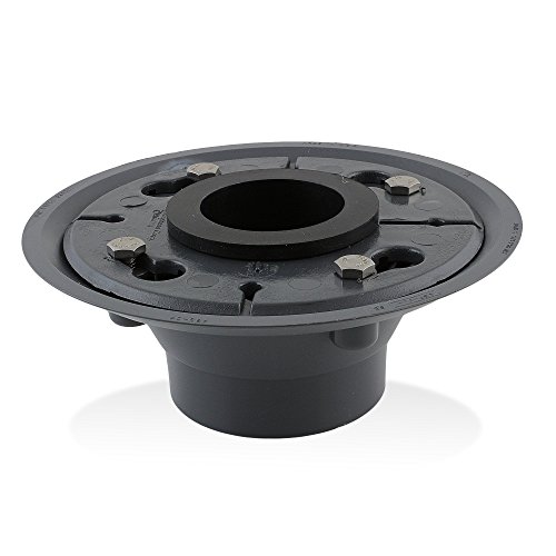 Aqva DBASE2-PVC+DSEAL-2 Luxe PVC Shower Drain Base with Rubber Gasket