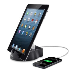 belkin surgeplus surge protector and stand for smartphones and tablets with 2 ac outlets and 2 usb ports (2.1 amp combined)