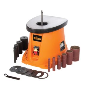 triton tsps450 3.5amp cast iron top oscillating spindle sander, orange