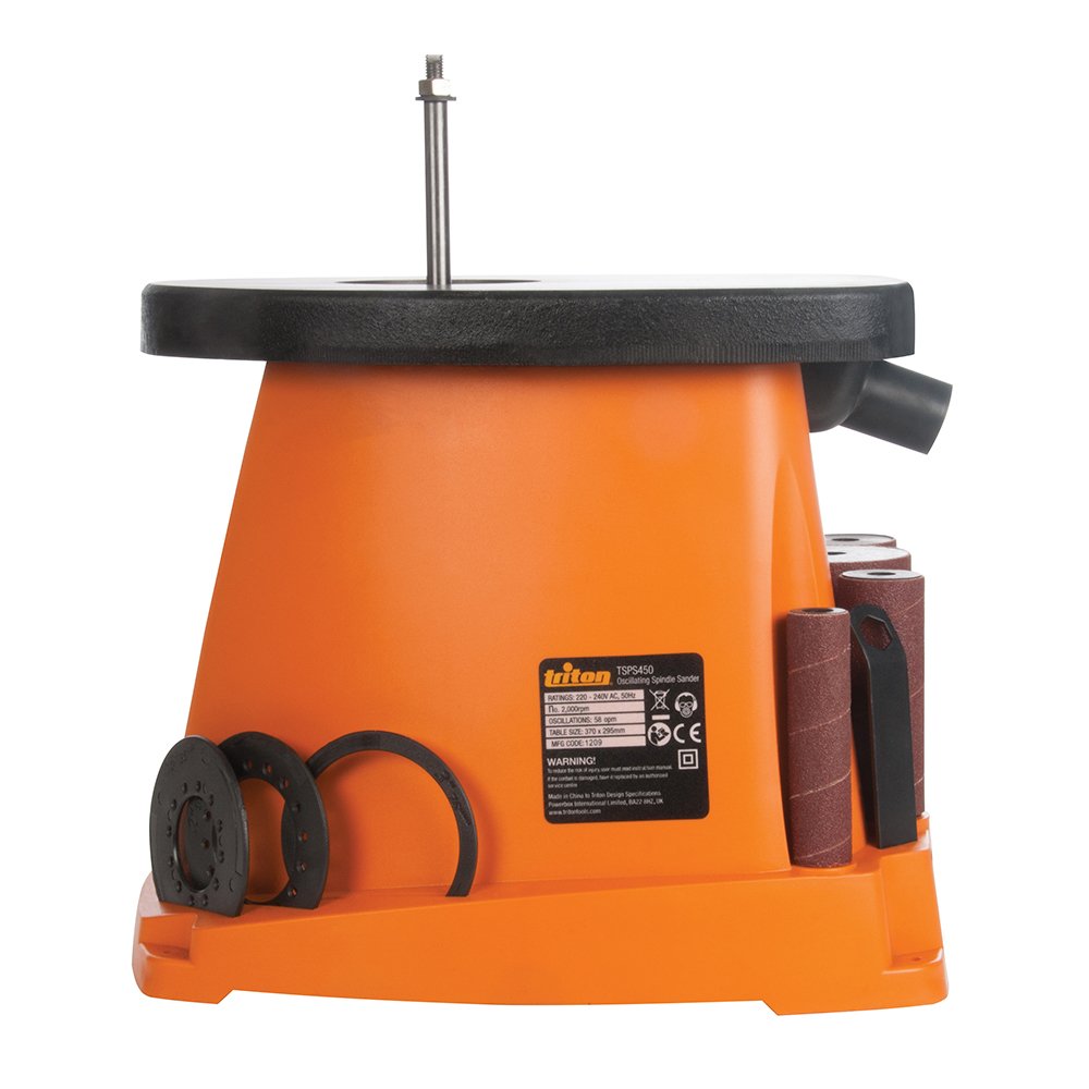 Triton TSPS450 3.5Amp Cast Iron Top Oscillating Spindle Sander, Orange