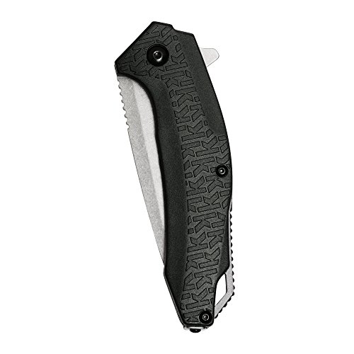 Kershaw FreeFall Pocket Knife (3840) 3.25 In. Stonewashed Stainless Steel Blade with Modified Tanto Tip; K-Texture Handle; SpeedSafe Assisted Open, Liner Lock, Reversible Deep-Carry Pocketclip; 4.1 oz