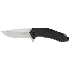 Kershaw FreeFall Pocket Knife (3840) 3.25 In. Stonewashed Stainless Steel Blade with Modified Tanto Tip; K-Texture Handle; SpeedSafe Assisted Open, Liner Lock, Reversible Deep-Carry Pocketclip; 4.1 oz