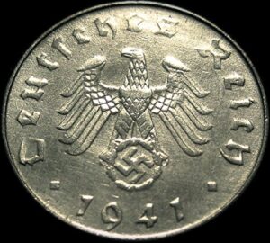 authentic germany third reich 10 pfennig coin world war ii