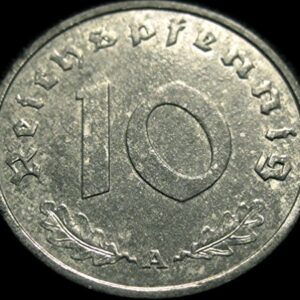 Authentic Germany Third Reich 10 Pfennig Coin World War II