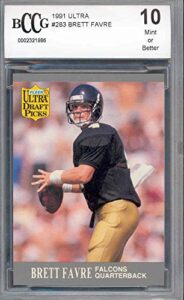 1991 ultra #283 brett favre rookie graded bccg 10 bgs