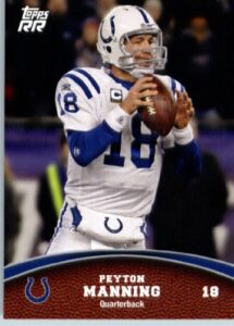 2011 topps rising rookies football card # 20 peyton manning - indianapolis colts - nfl trading card protective screwdown display case