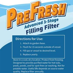 Pre Fresh Hose-end Water Filter for Filling Pool, Spa, Hot Tub & spot-Free Car Wash