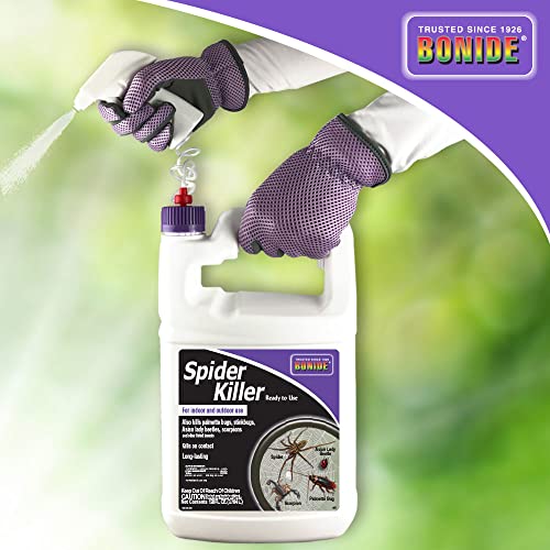 Bonide Spider Killer, 128 oz Ready-to-Use Spray for Indoors & Outdoors, Long Lasting Formula Kills on Contact