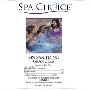 SpaChoice 472-3-5081 Sanitizing Granules Hot Tub Chlorine 5-Pounds, 1-Pack