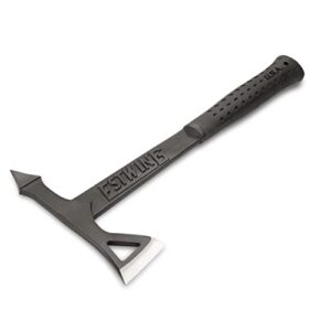 ESTWING Tomahawk Axe - 16.25" Lightweight Hatchet with Forged Steel Construction & Shock Reduction Grip - EBTA, Black