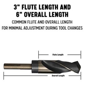 Drill America - KFDRSD9/16 9/16" Reduced Shank High Speed Steel Black & Gold KFD Drill Bit with 1/2" Shank, KFD Series