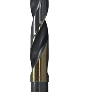 Drill America - KFDRSD9/16 9/16" Reduced Shank High Speed Steel Black & Gold KFD Drill Bit with 1/2" Shank, KFD Series