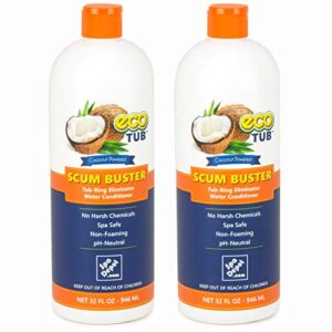 spa depot scum buster hot tub water clarifier/conditioner tub ring eliminator - 2 quarts