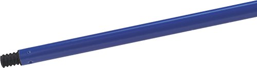 Carlisle FoodService Products Flo-Pac Powder Coated Metal Threaded Handle, 7/8" Diameter x 48" Length, Blue (Case of 12)