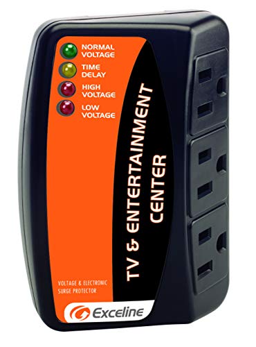 3-Outlet Electronic Surge Protector for Tv's, Audio Equipment, Video Games, Computers, Printers