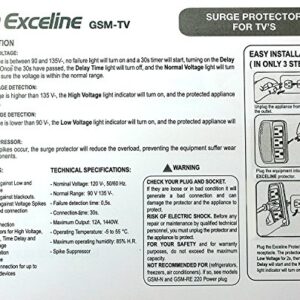 3-Outlet Electronic Surge Protector for Tv's, Audio Equipment, Video Games, Computers, Printers