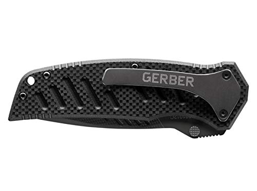 Gerber Gear 31-001709N Swagger Knife, Assisted Opening Tactical Folding Pocket Knife, 3.25 In Blade, Black