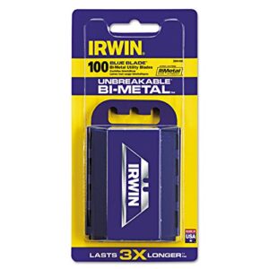 irwin 2084400 100 count bi-metal blue blades