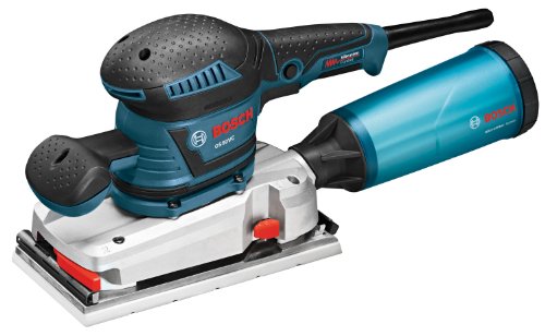 BOSCH OS50VC Electric Orbital Sander - 3.4 Amp 1/2 Inch Finishing Belt Sander Kit with Vibration Control for 4.5 Inch x 9 Inch Sheets , Blue