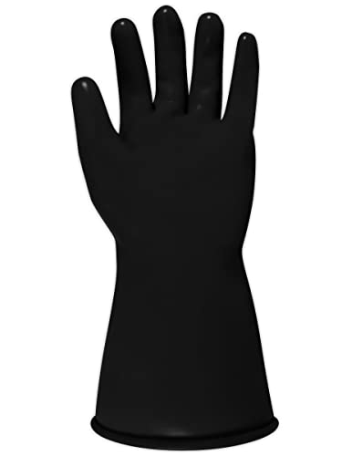 MAGID Class 0 Low-Voltage Rubber Insulating Linemen Safety Gloves, 1 Pair, 11” Long, Black