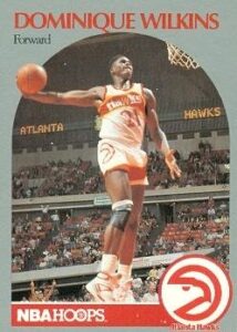 dominique wilkins basketball card (atlanta hawks) 1990 hoops #36